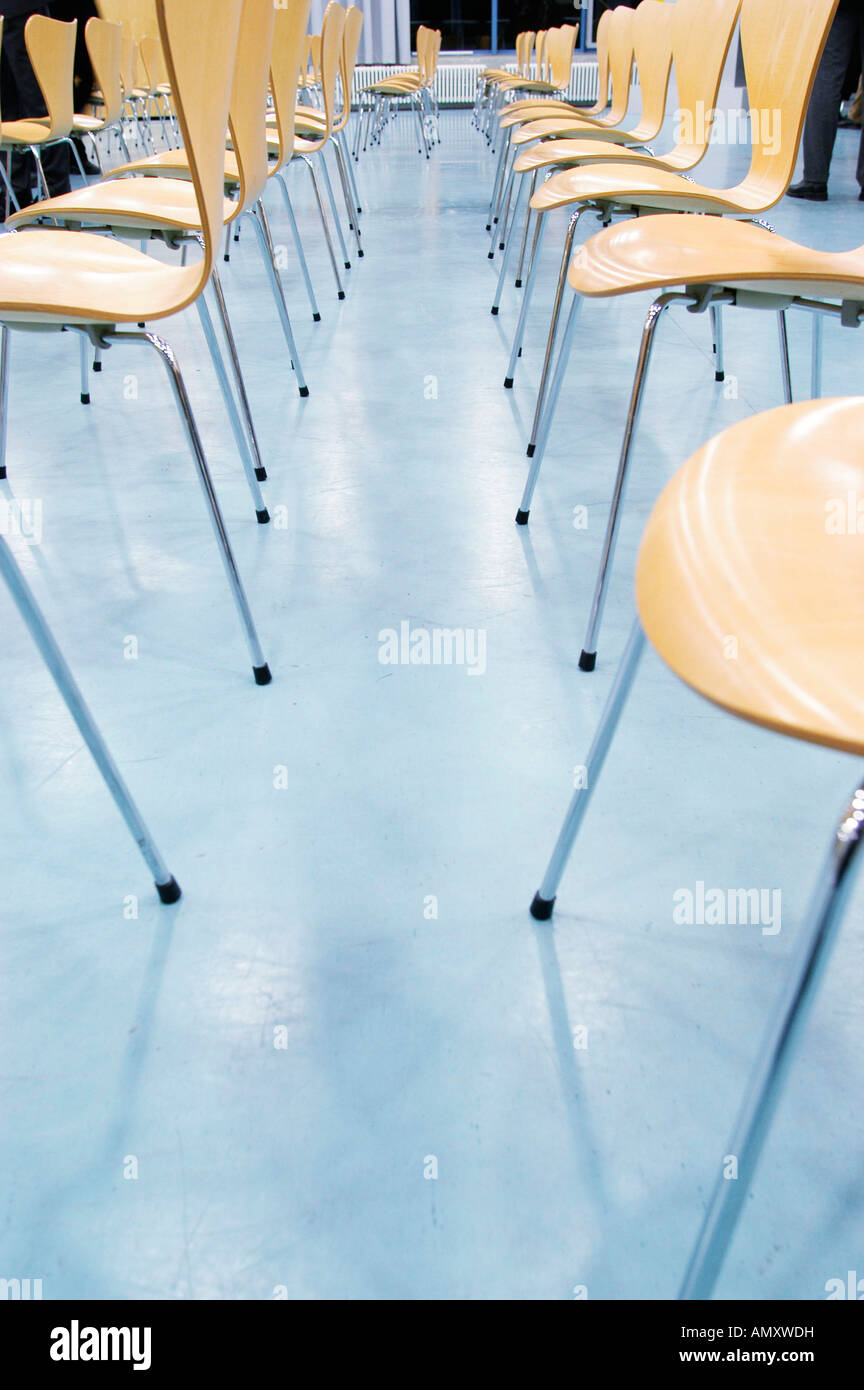 Side profile of empty chairs of concert hall Stock Photo - Alamy