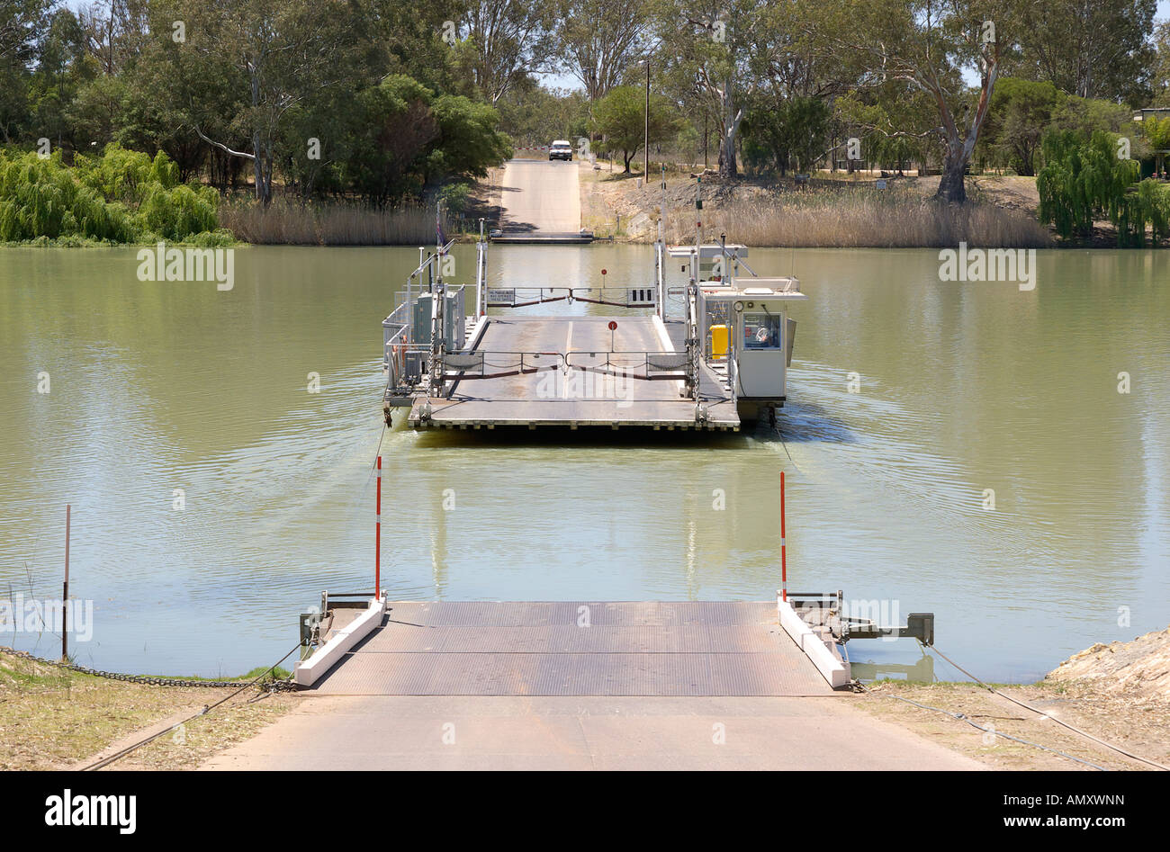 the river murray ferry crossing at morgan Stock Photo - Alamy