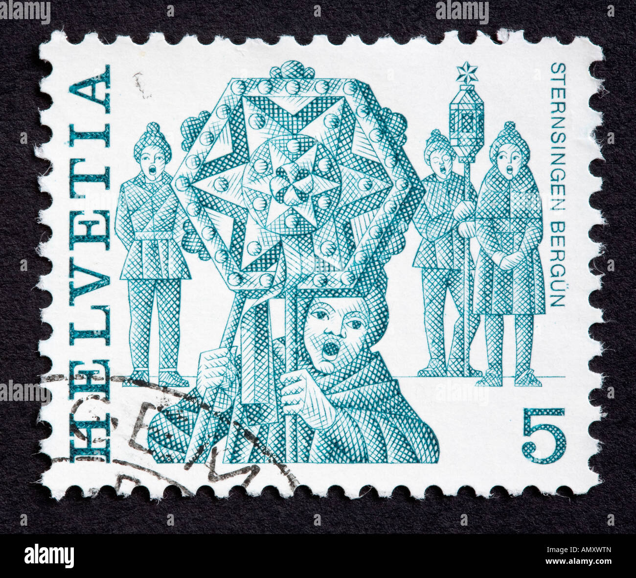 Swiss postage stamp Stock Photo - Alamy