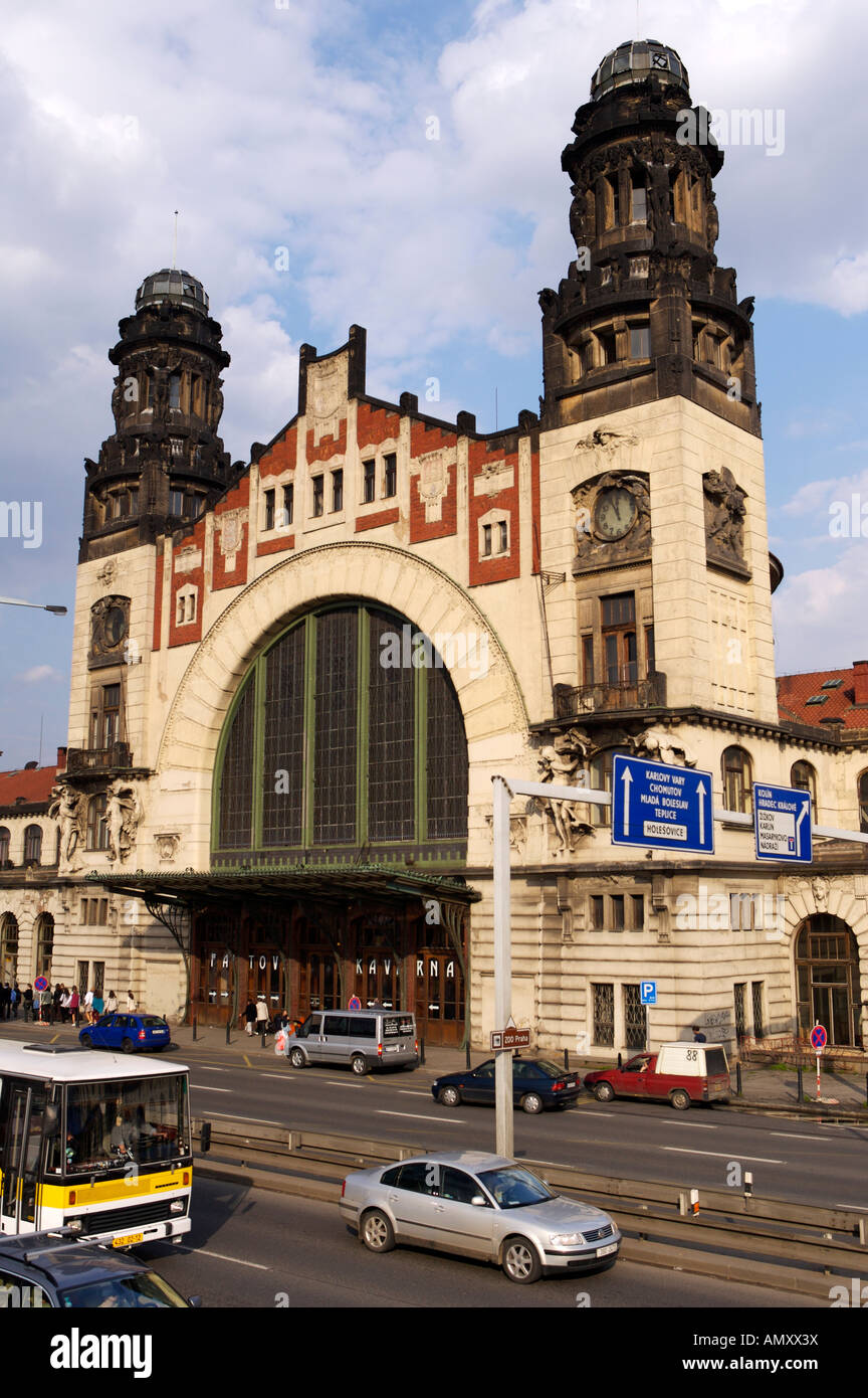 Main Train Station in downtown Prague, Czech Republic, Europe Stock ...