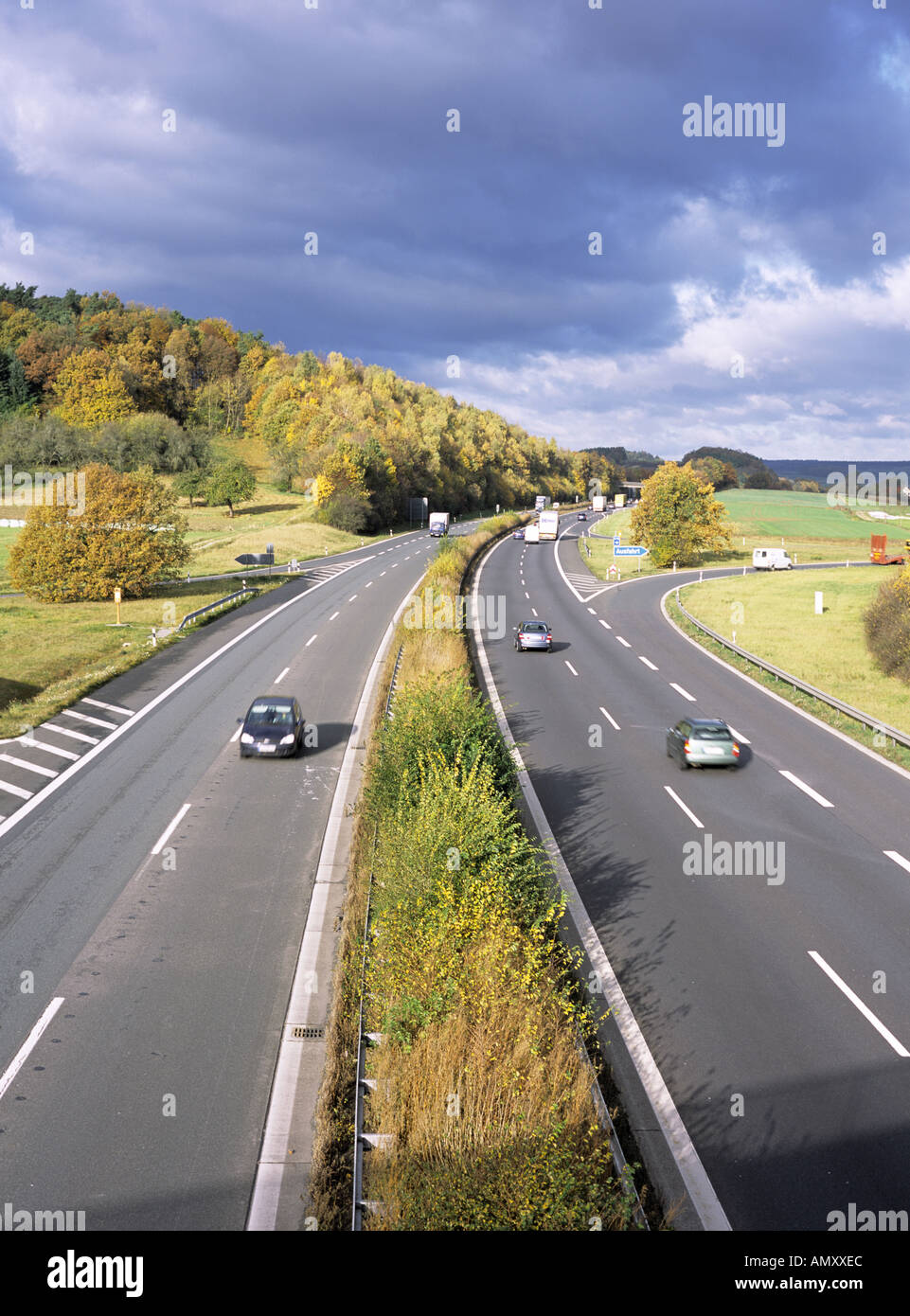 Cars on a motorway Stock Photo - Alamy