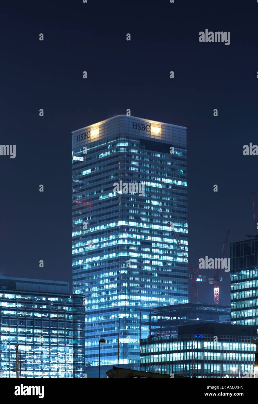HSBC tower office building Canary Wharf docklands london england uk Stock Photo - Alamy