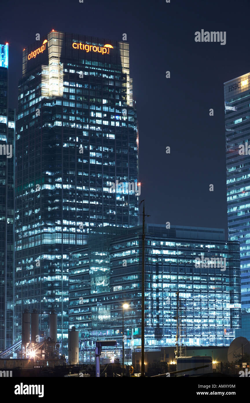 Citigroup tower office building Canary Wharf docklands london england ...