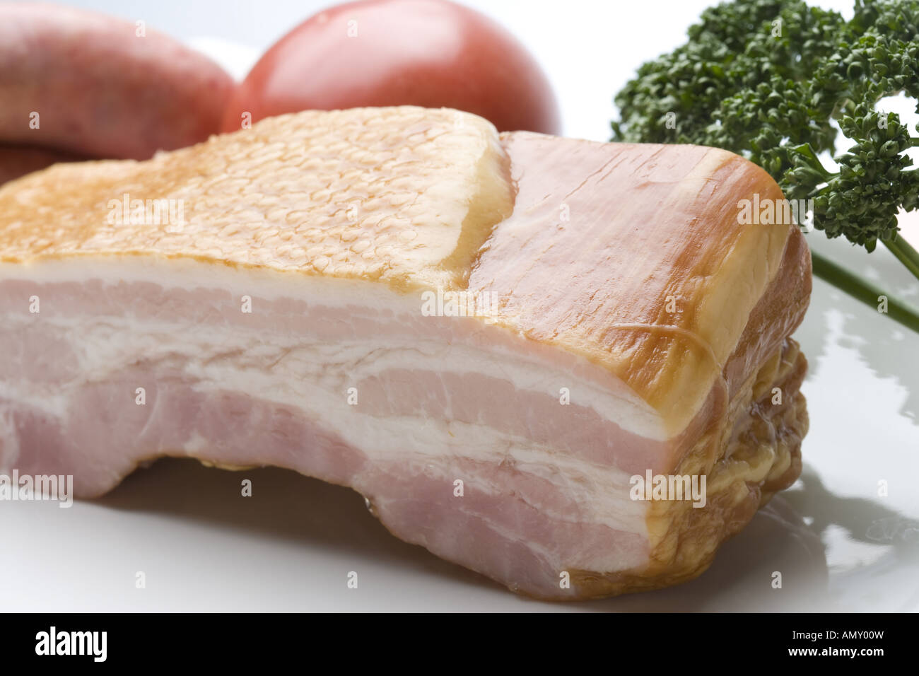 Bacon and sausage Stock Photo - Alamy