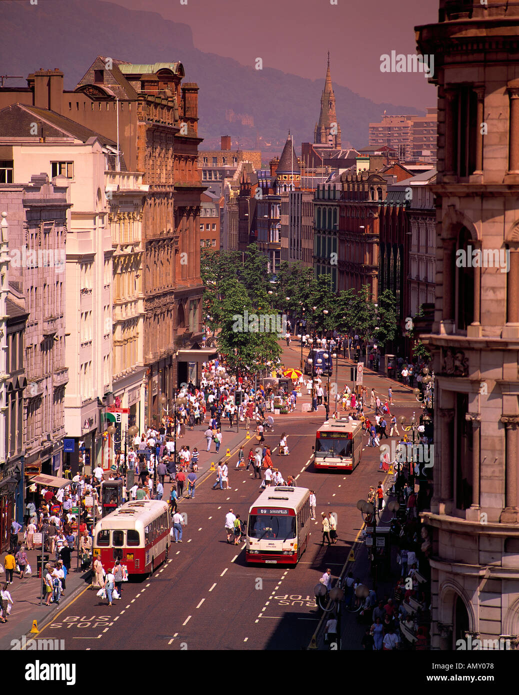 Donegall Place Belfast Northern Ireland Stock Photo - Alamy