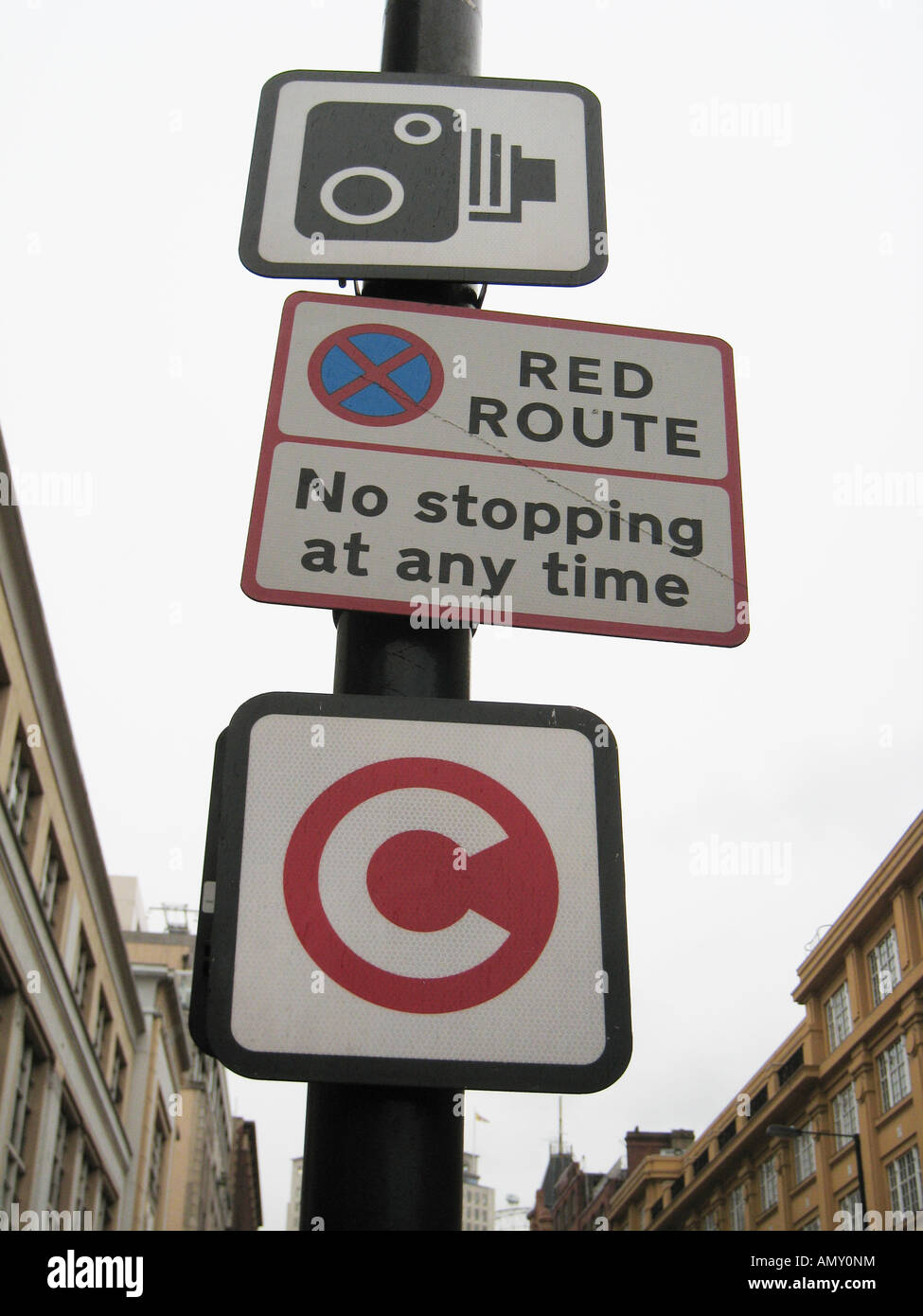 Congestion charge road signs in hi-res stock photography and images - Alamy