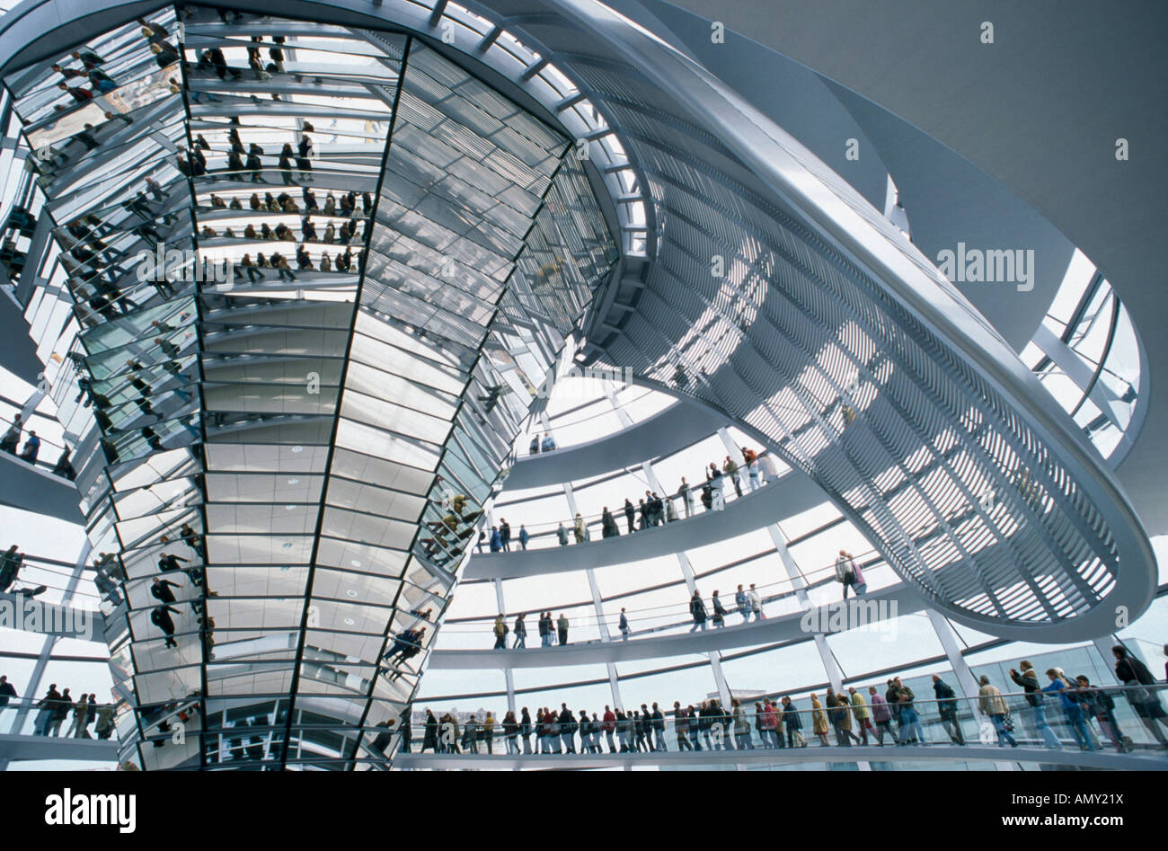 Interiors of parliament building, Reichstag Dome, Berlin, Germany Stock ...