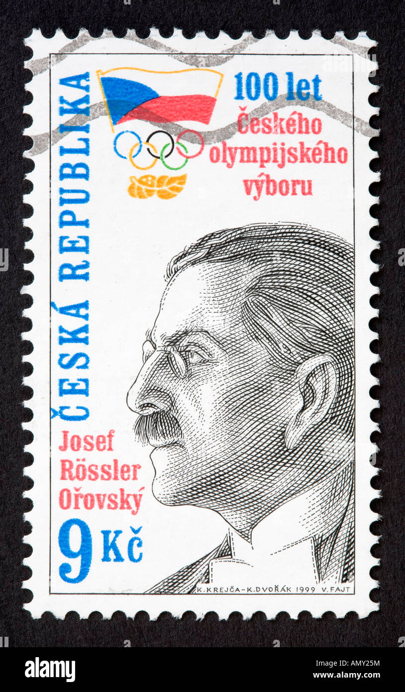 Czech postage stamp Stock Photo - Alamy