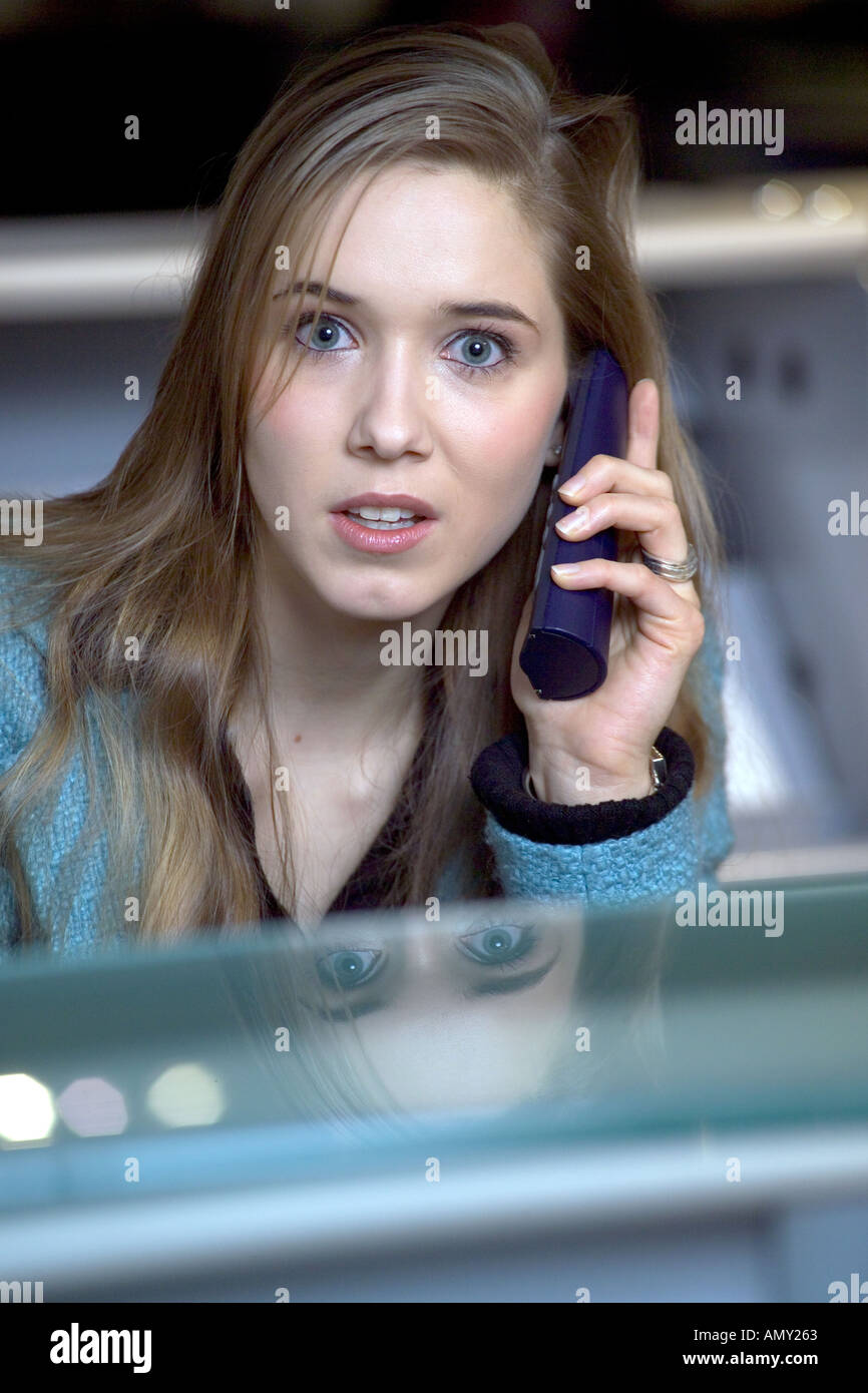 business woman making a phone call Stock Photo - Alamy