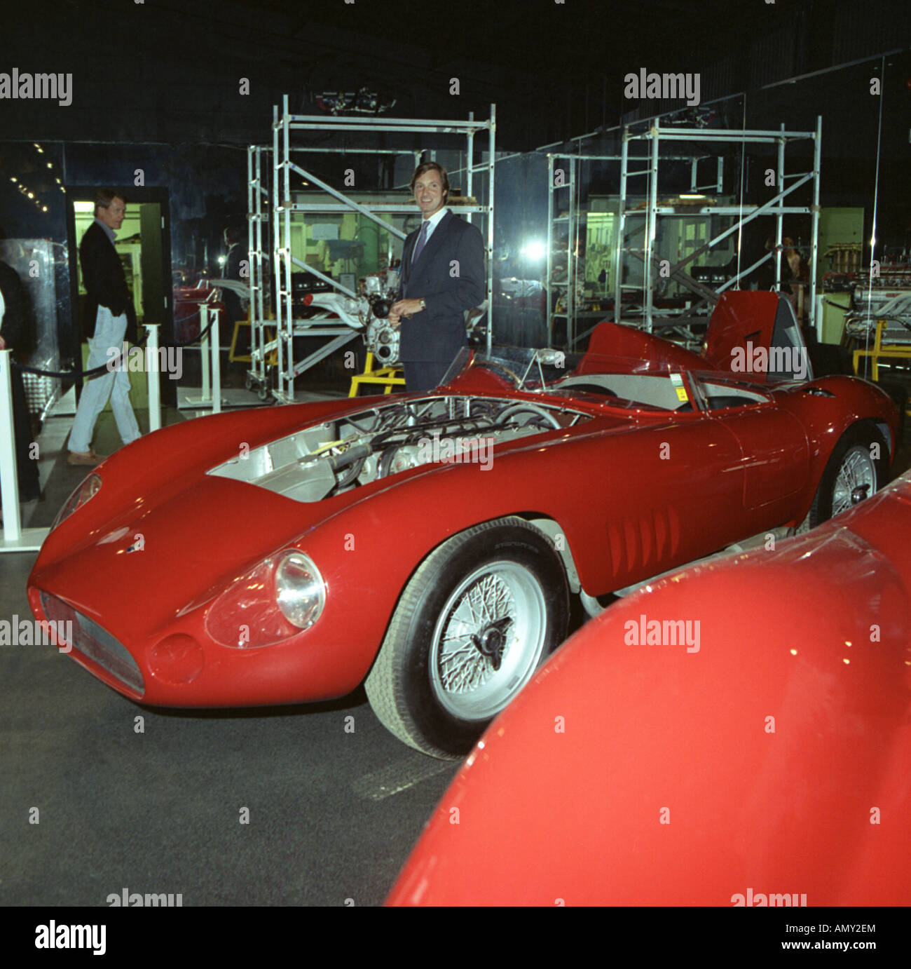 Lord Brockett showing off his Ferrari collection Stock Photo - Alamy