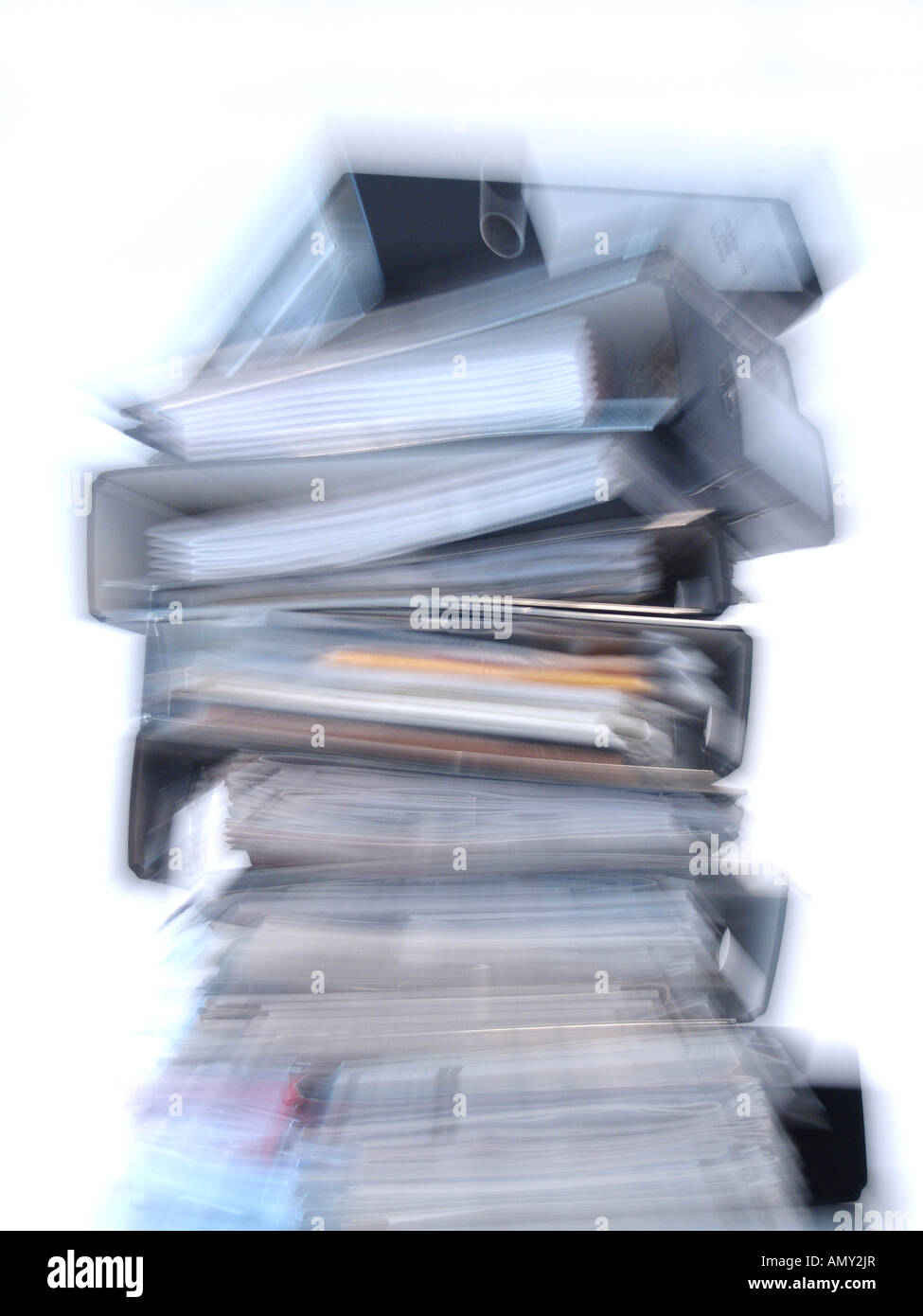 Low angle view of stack of files Stock Photo - Alamy