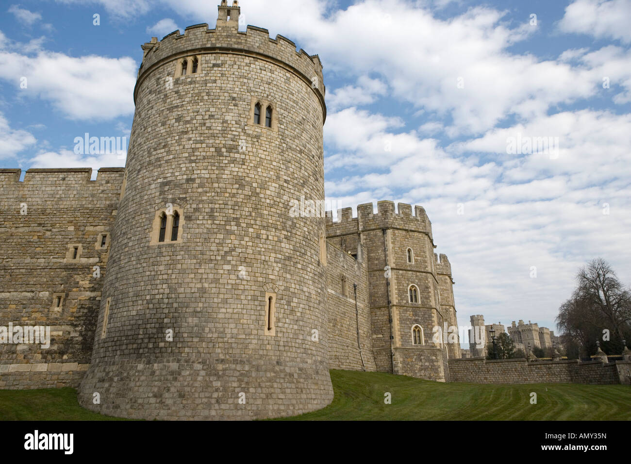 Clouds in sky above castle, Windsor Castle, Windsor, Berkshire, England ...