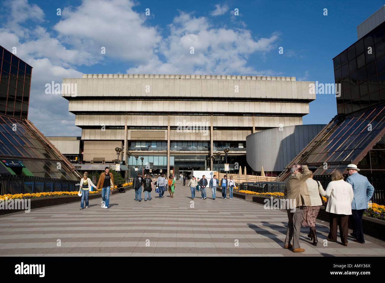 Tourists in front of library Central Library Birmingham London England ...