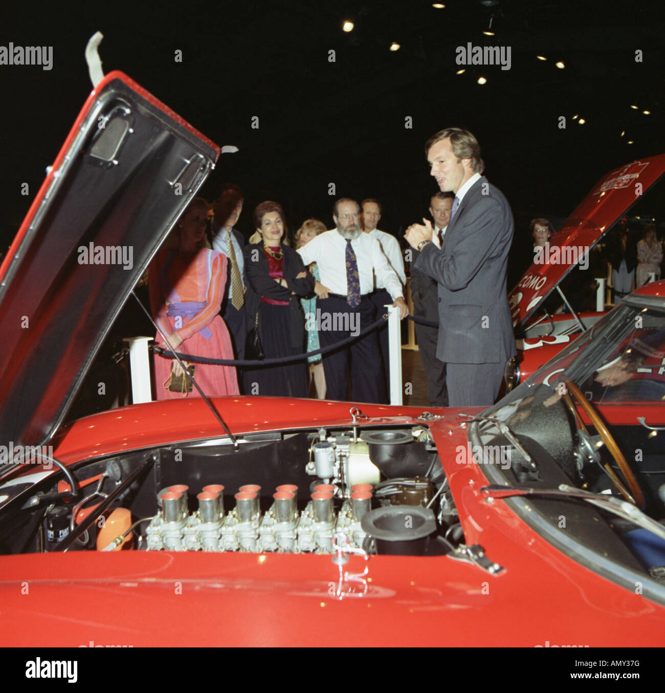 Lord Brockett showing off his Ferrari collection Stock Photo - Alamy