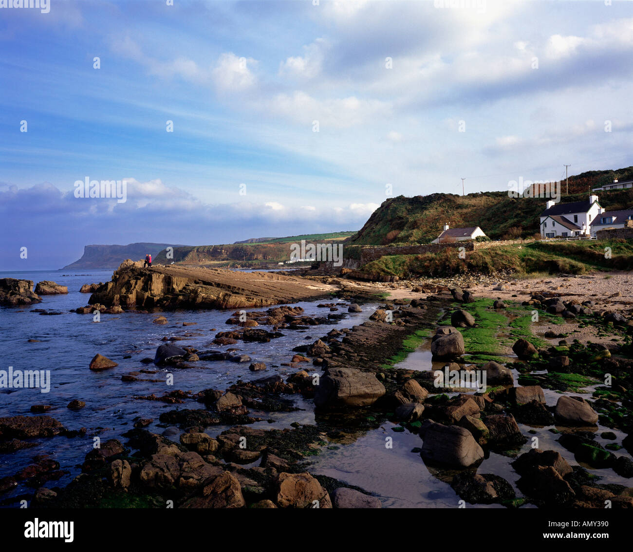 Ballycastle co antrim northern ireland fair head seascape hi-res stock ...