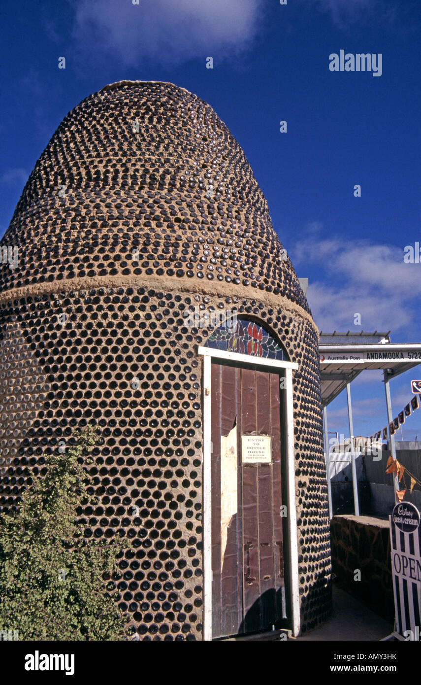House made of beer bottles Andamooka, remote Opal mining town South ...