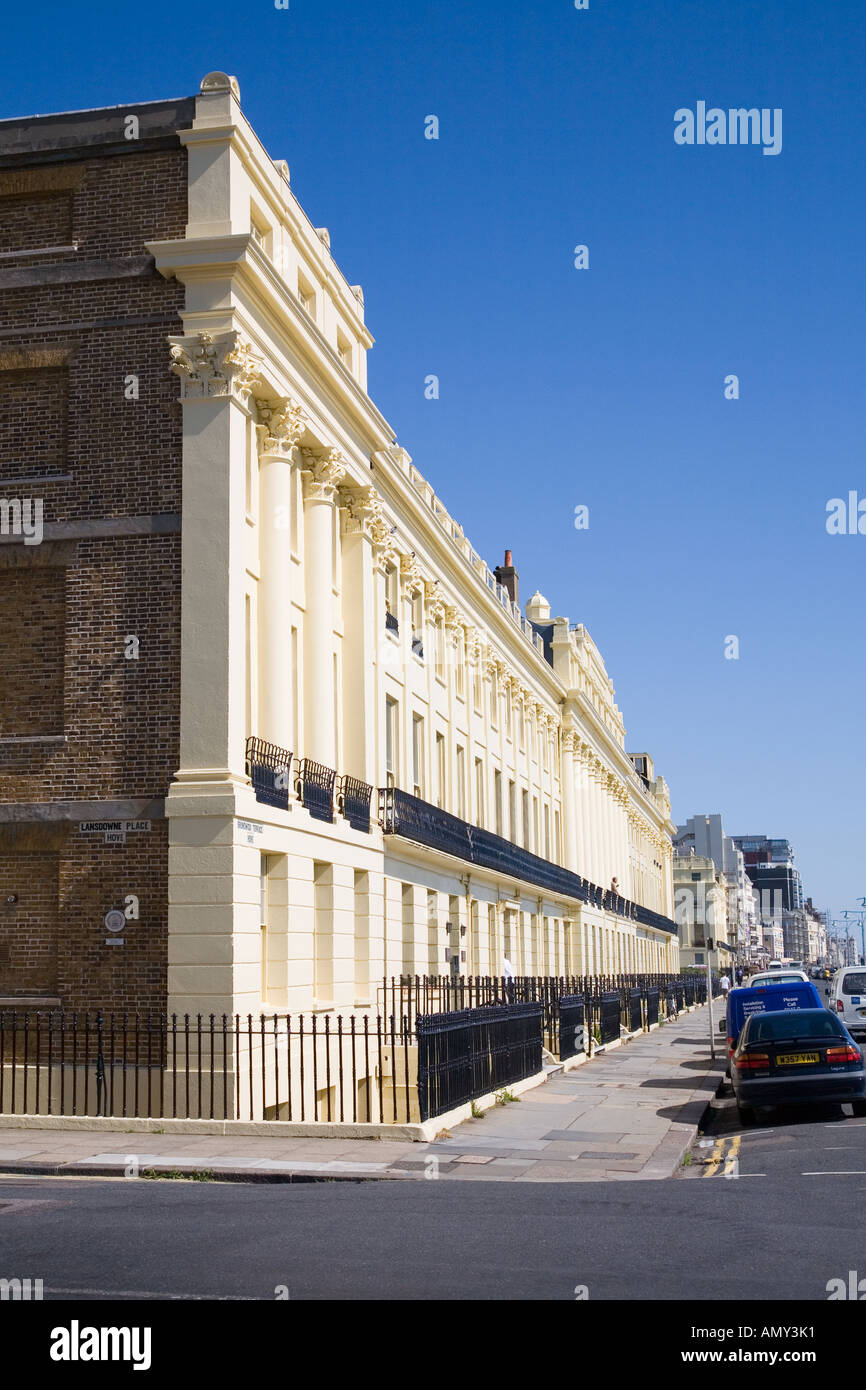Perspective view of Brunswick Terrace, Hove, UK Stock Photo - Alamy