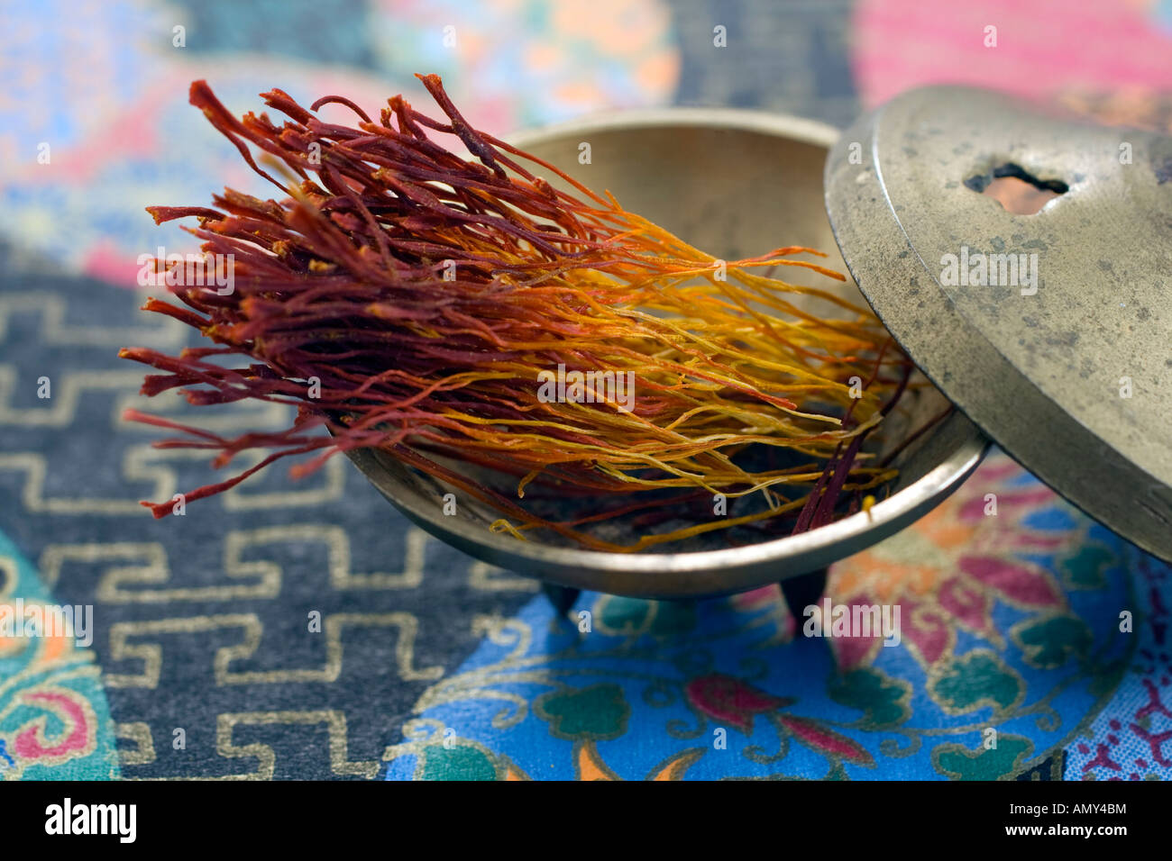 Close-up of saffron in bowl Stock Photo - Alamy