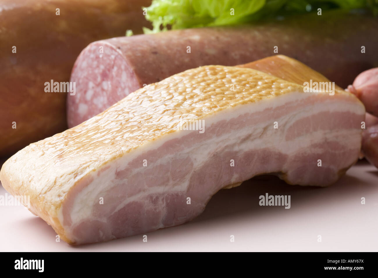 Bacon and ham Stock Photo - Alamy