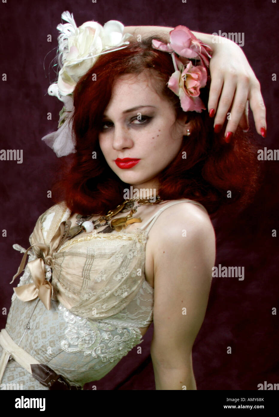 Burlesque Performer and Stage Entertainer Miss Vicky Butterfly Stock ...