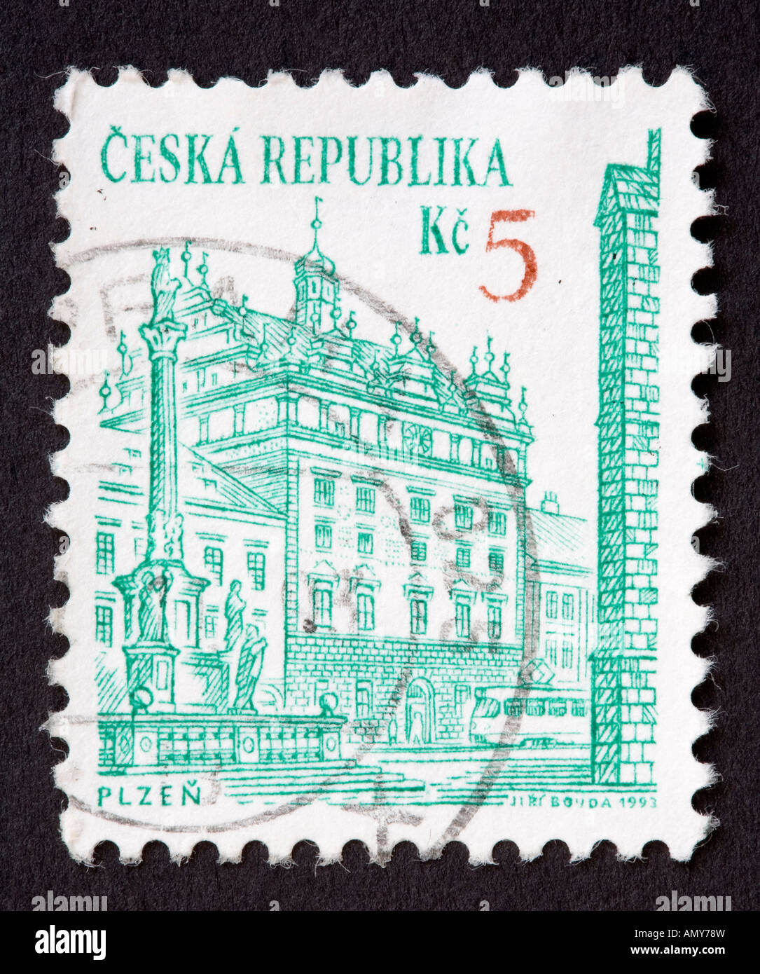 Czech postage stamp Stock Photo - Alamy