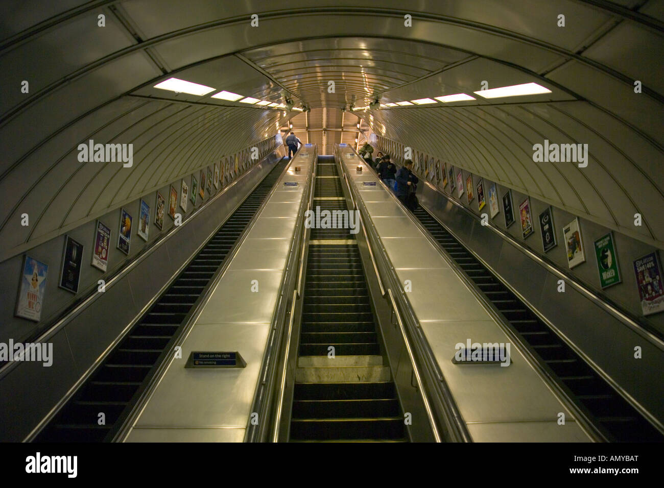 Underground escalators hi-res stock photography and images - Alamy