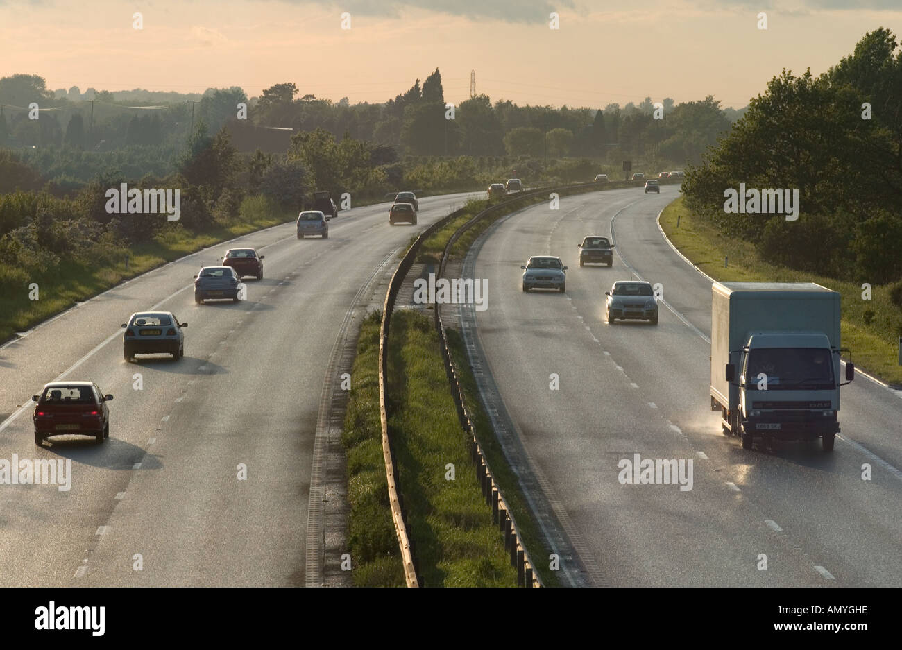 Traffic on M2 motorway Stock Photo - Alamy