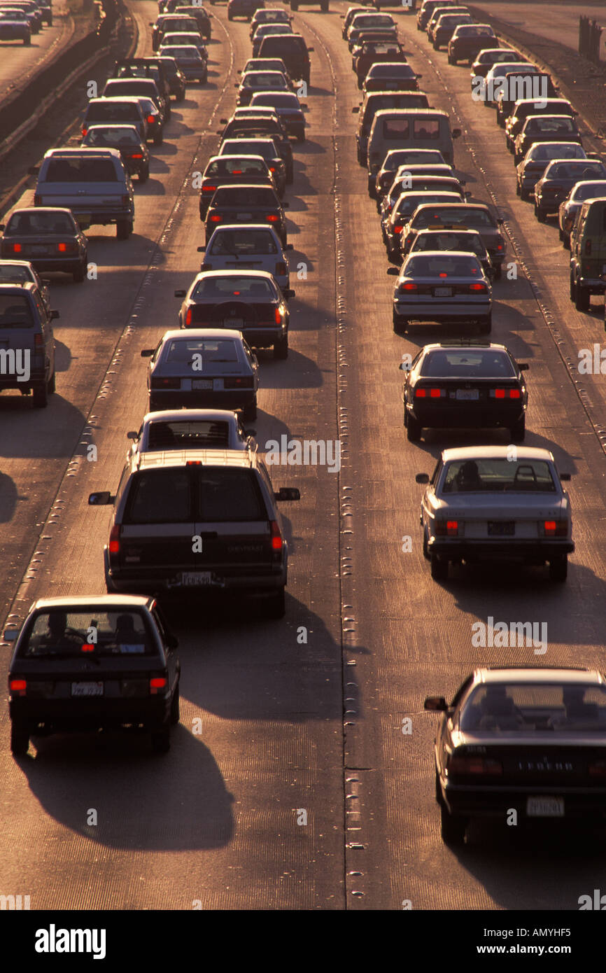 Crowded freeway los angeles california hi-res stock photography and ...