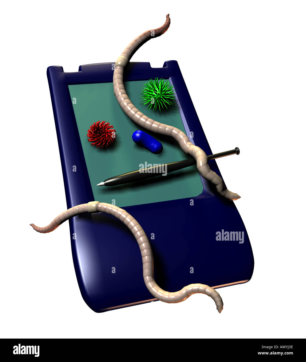 danger of infection through a computervirus in the internet Stock Photo ...