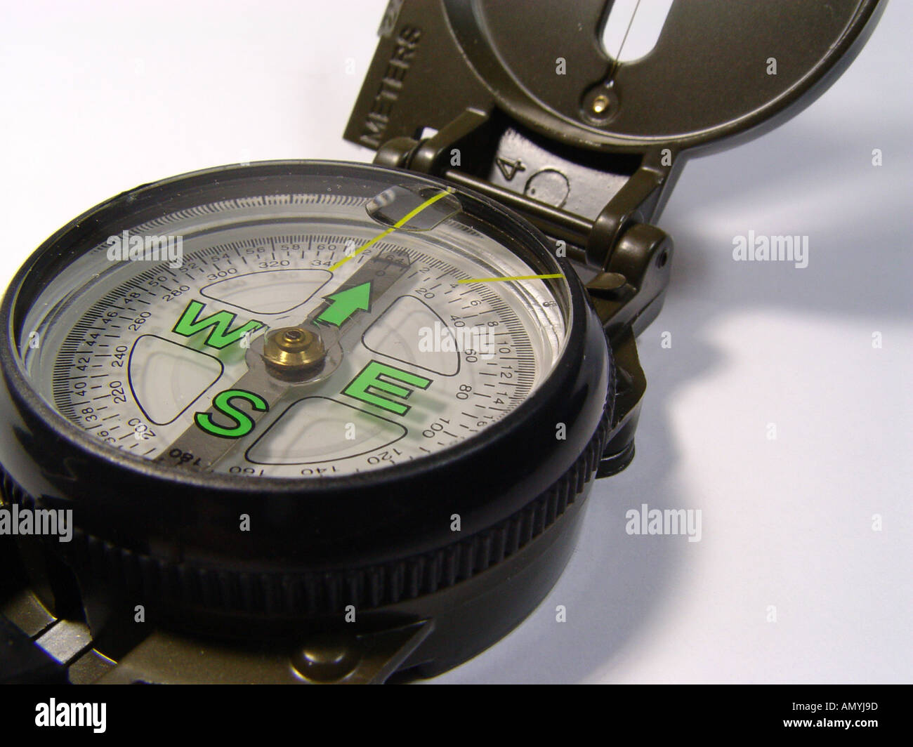 Compass as symbol for orientation and adjustment as well as links in ...