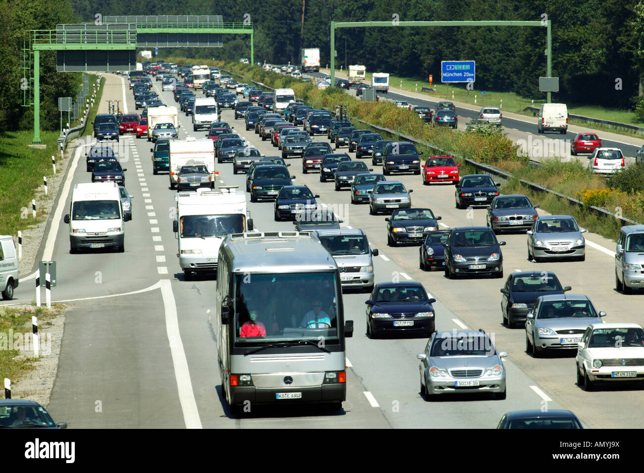 German autobahn motorway exit sign hi-res stock photography and images ...