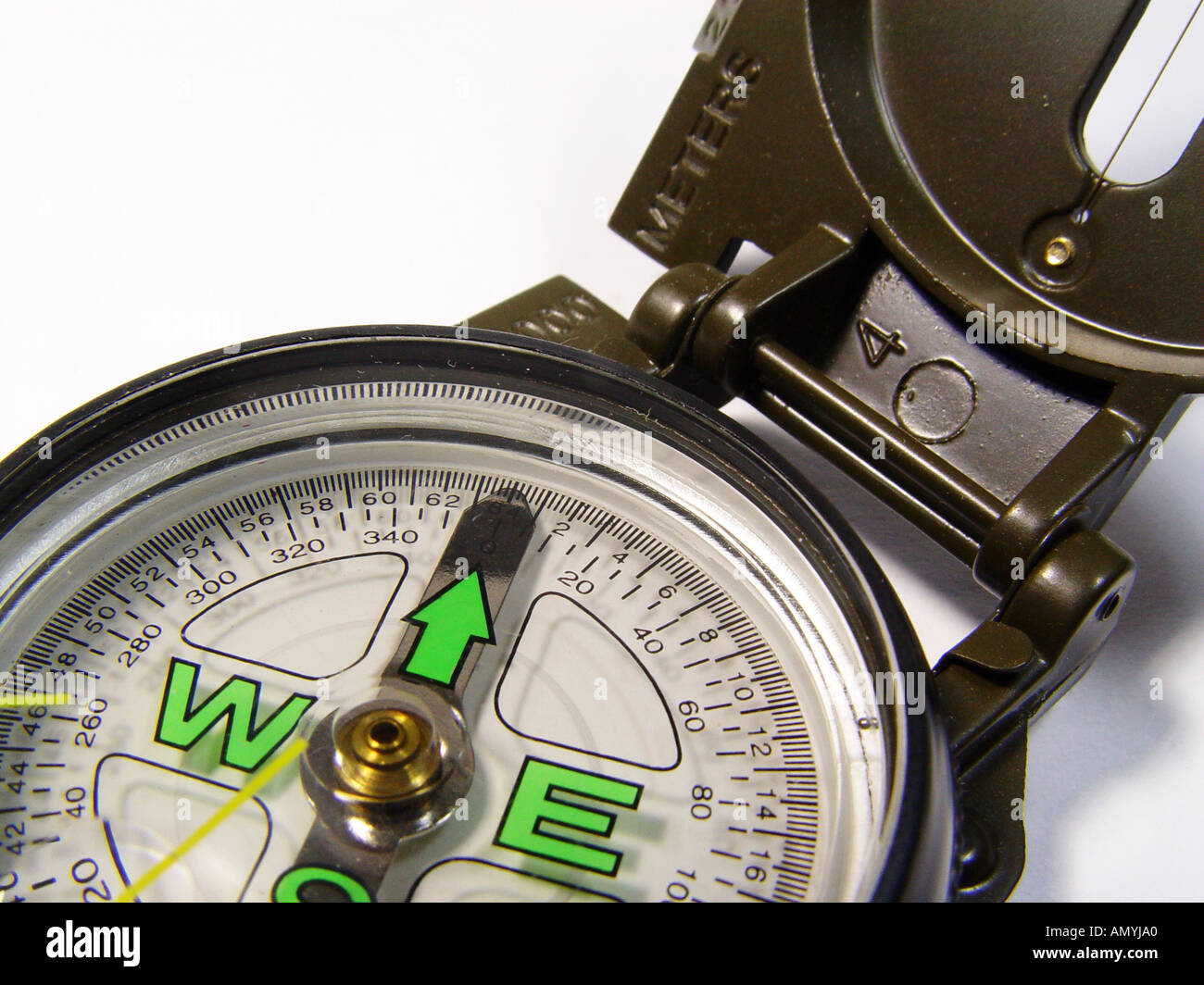 Compass as symbol for orientation and adjustment as well as links in ...