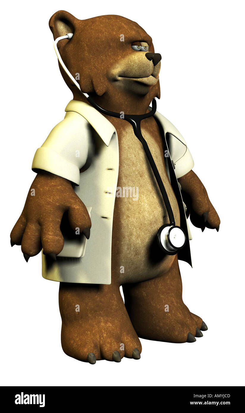 symbolic image bear as doctor for peadiatric clinic Stock Photo - Alamy