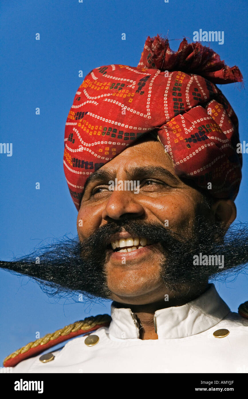 Proud Rajput man in Jaipur showing his enormous moustache Rajasthan ...