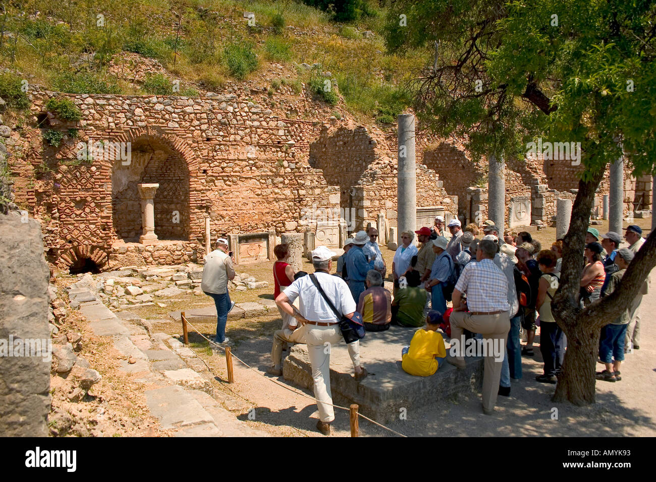 Guide tourist group greece hi-res stock photography and images - Alamy
