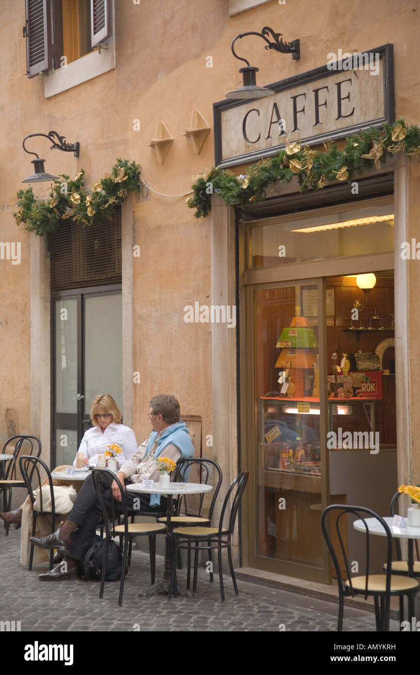 Cafe in Rome Italy Stock Photo - Alamy