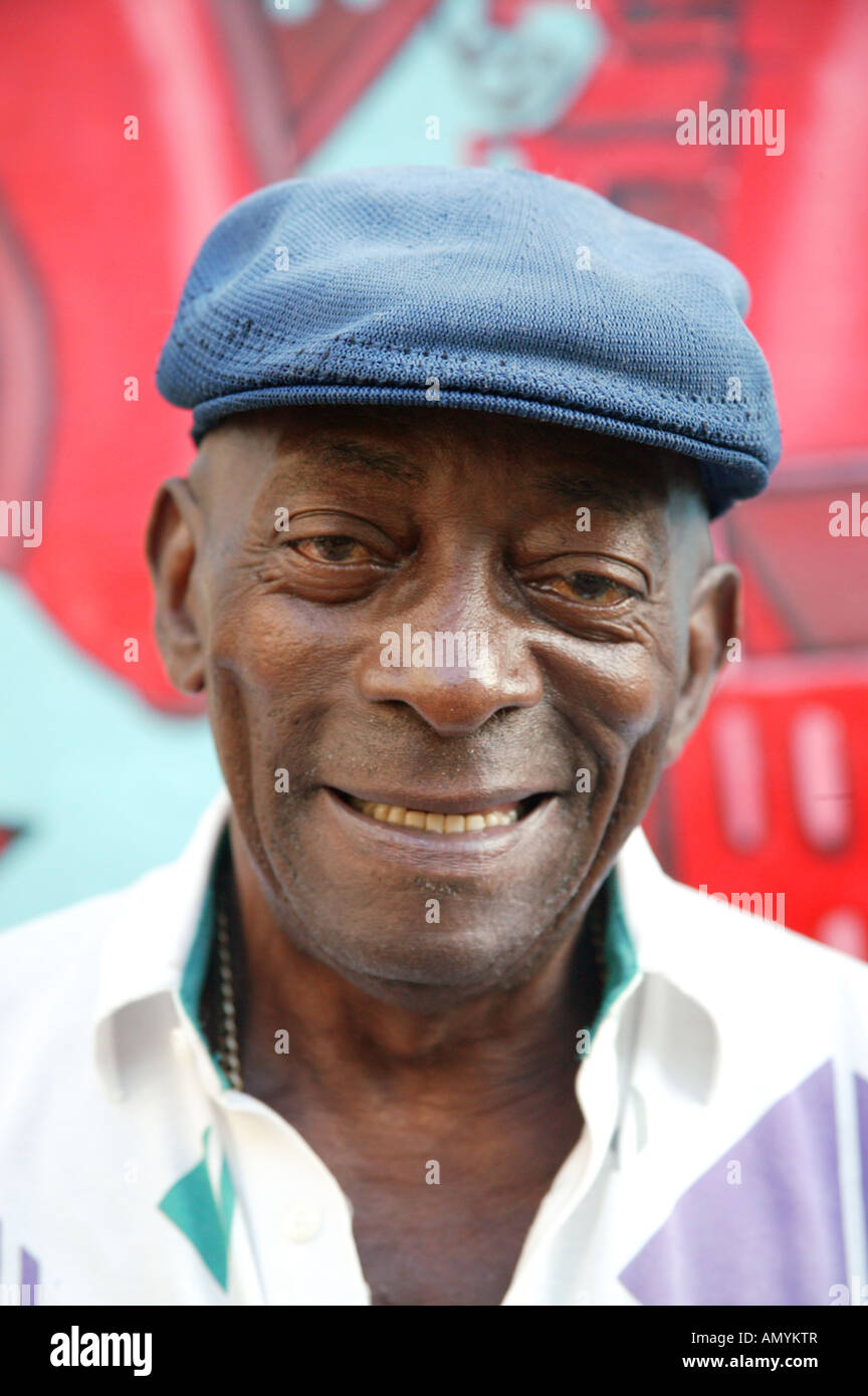 Elderly Black Man Smiling
