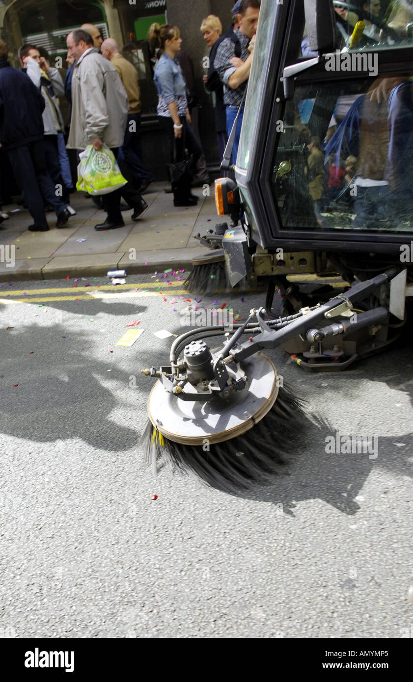 manchester street cleaning sweeping machine vehicle road surface ...