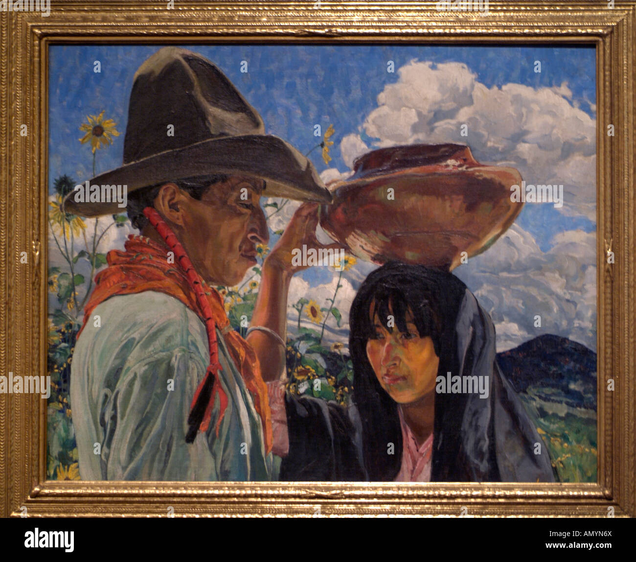 Jim and his Daughter, by Walter Ufer (1876-1936). Oil on cavas, 1923 ...