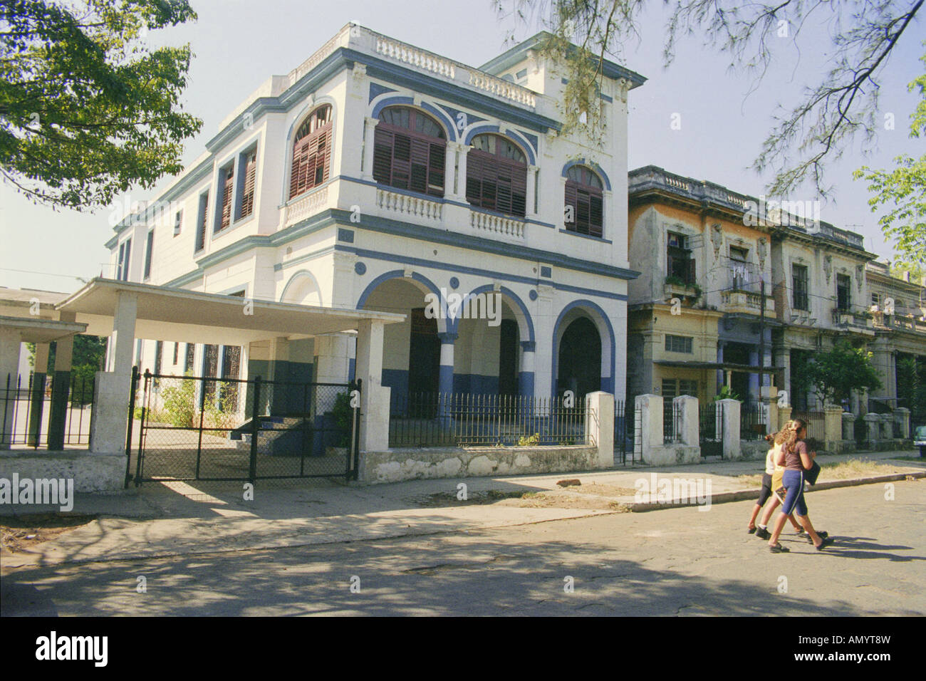 Exterior of Cuban school building Stock Photo - Alamy