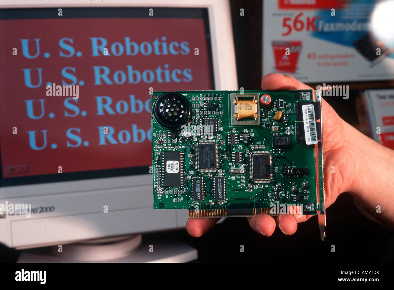 US Robotic's 56k Sportster modem. At the time, US Robotics led the ...