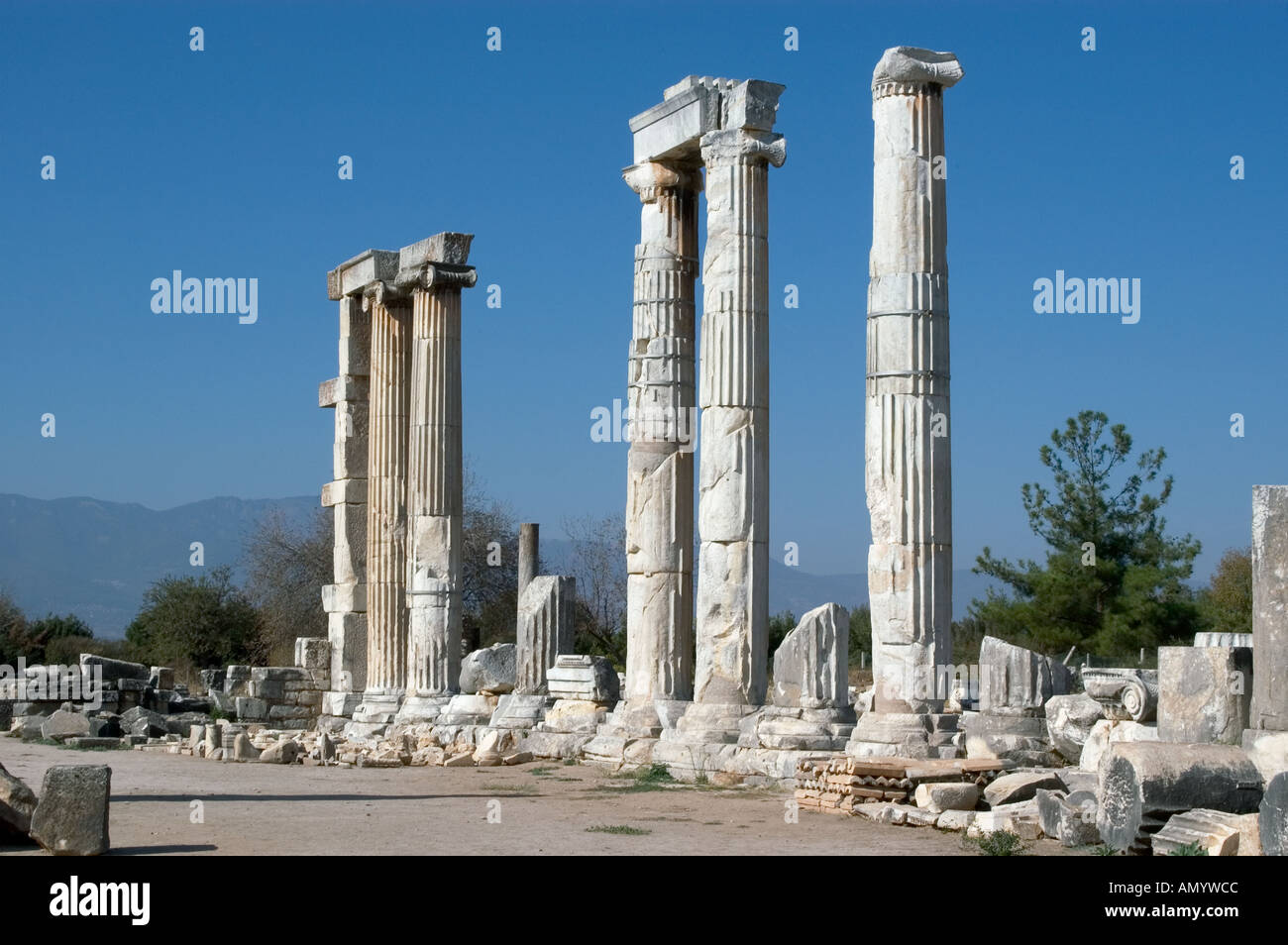 Turkey Aphrodisias in the Meander valley excavations temple of goddess ...