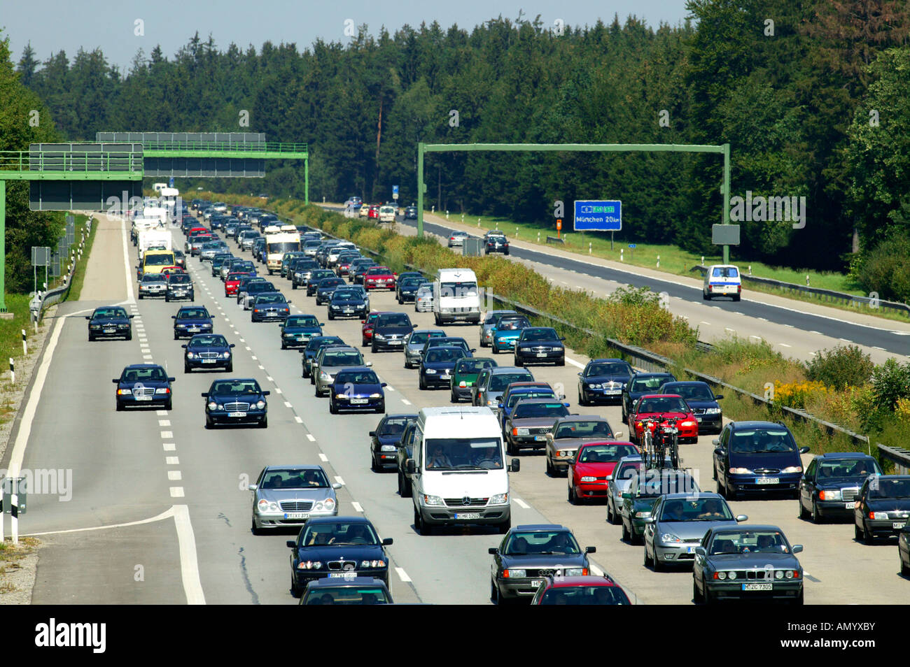German autobahn motorway exit sign hi-res stock photography and images ...