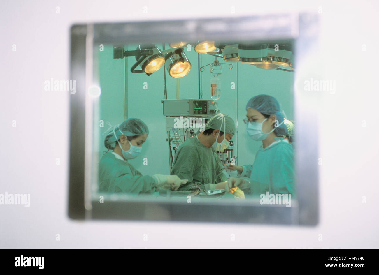 View Through Operating Room Window Stock Photo - Alamy