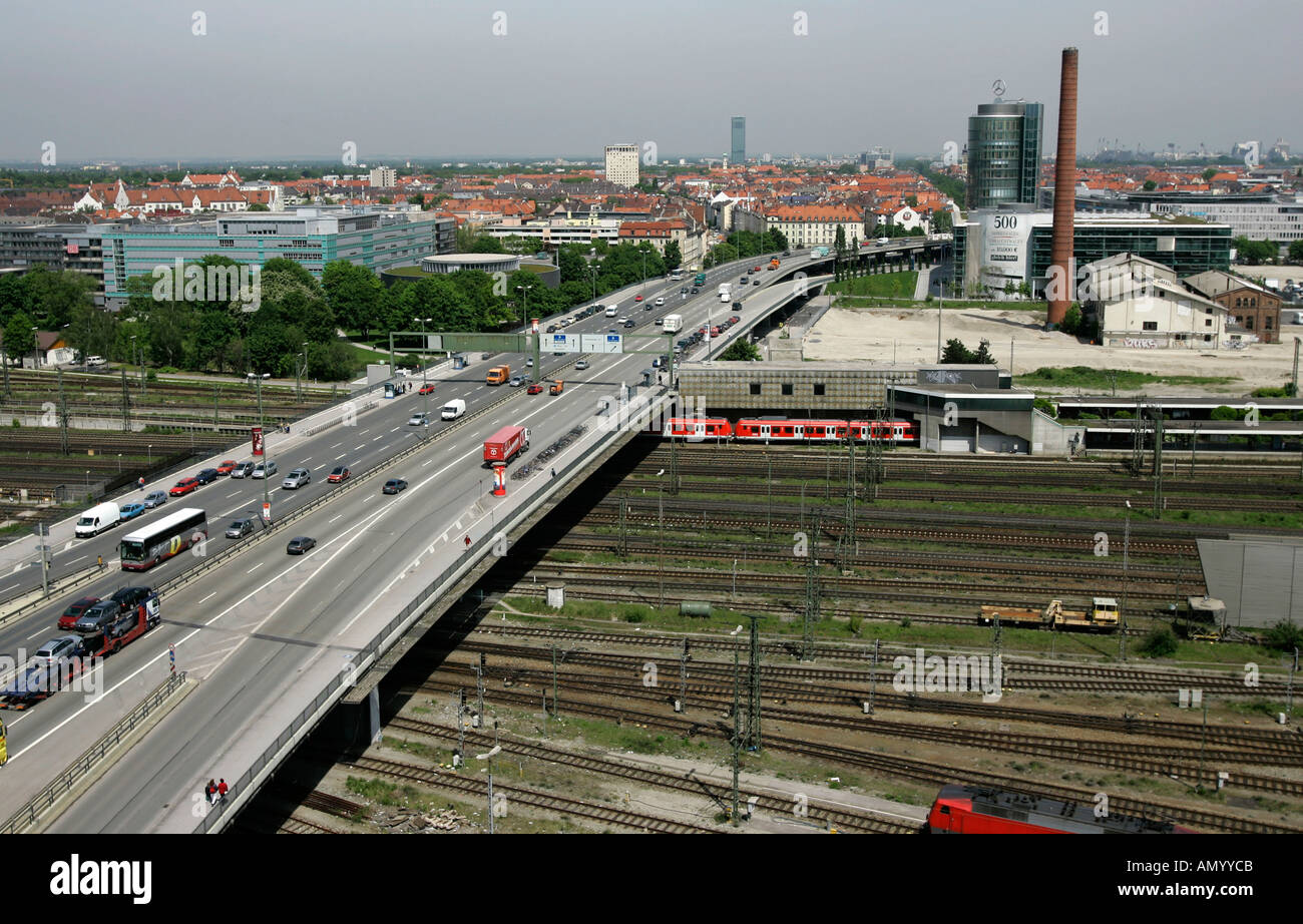 Munich DEU 20 May 2005 Donnersberger Bridge in Munich Stock Photo - Alamy