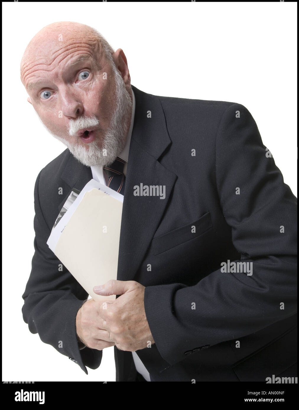 Portrait of a businessman putting papers inside his coat Stock Photo ...