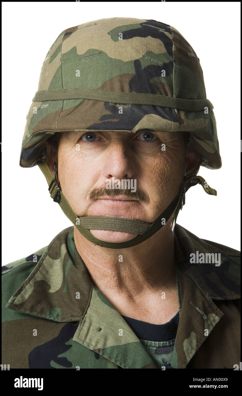 Portrait of a male soldier in a military uniform Stock Photo - Alamy