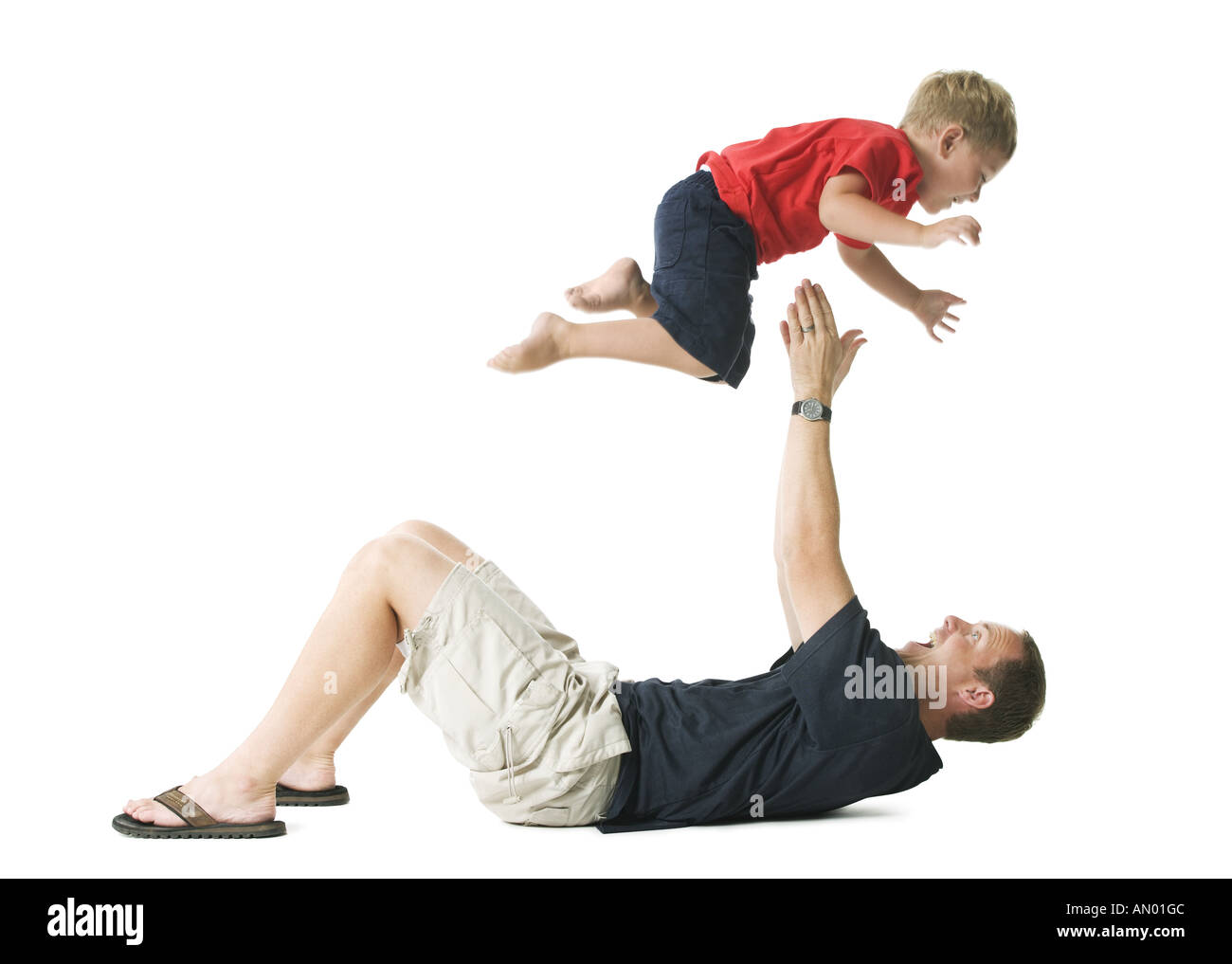 Profile of a father with his son Stock Photo - Alamy