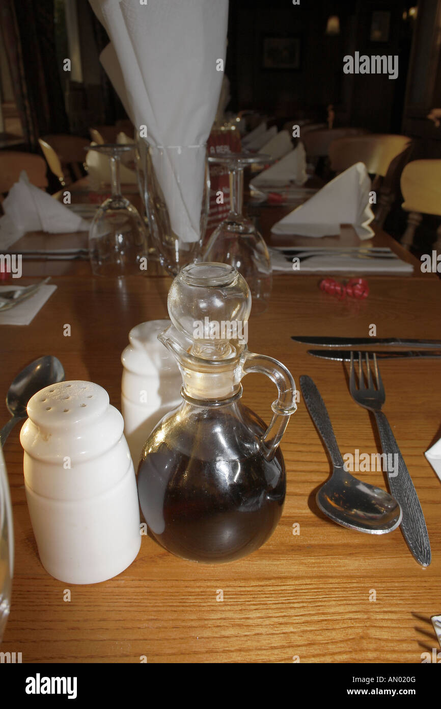 tables set up for meals Stock Photo - Alamy