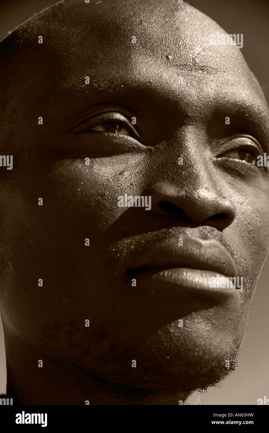 Portrait of Taidor Rut from southern Sudan Refugee in Israel Stock ...